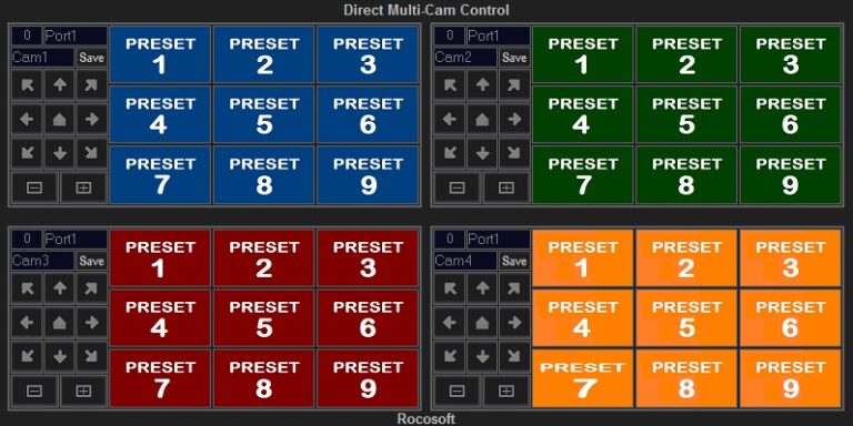 rocosoft ptz camera control