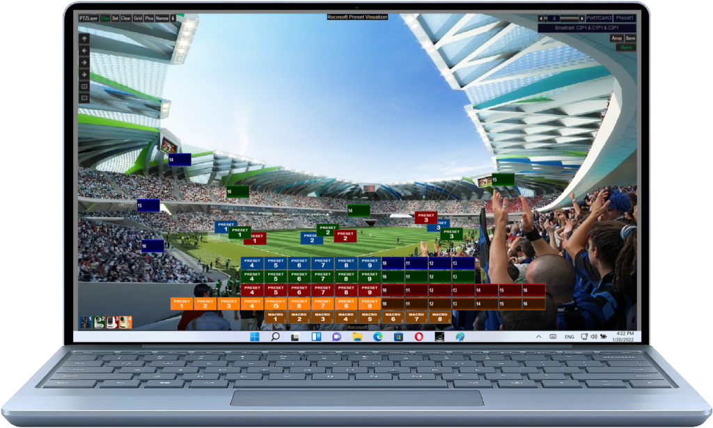 Rocosoft IP PTZ Camera Control Software