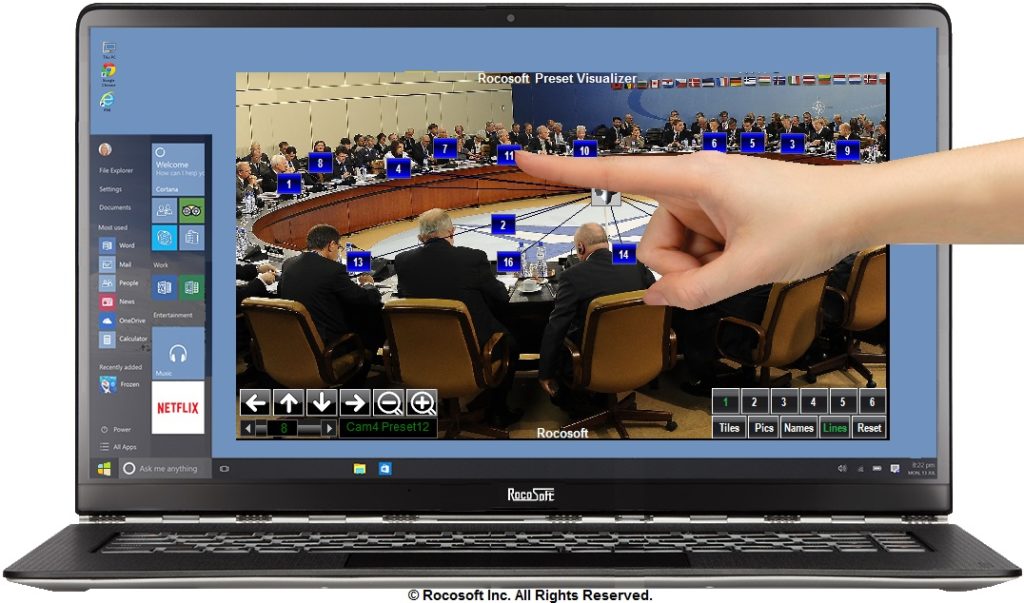rocosoft-ptz-controller-software-preset-visualizer-touch-screen ...